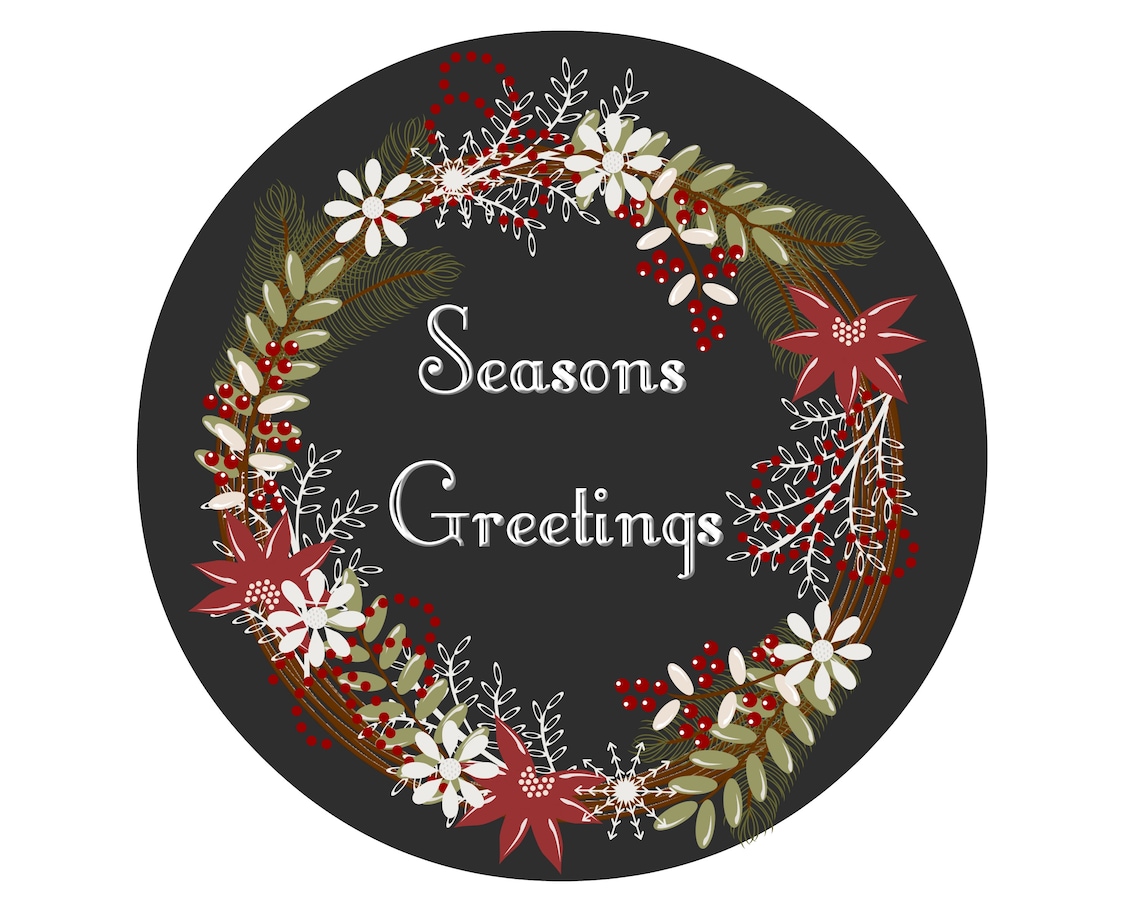 Instant Download, Seasons Greetings Christmas Label - Etsy