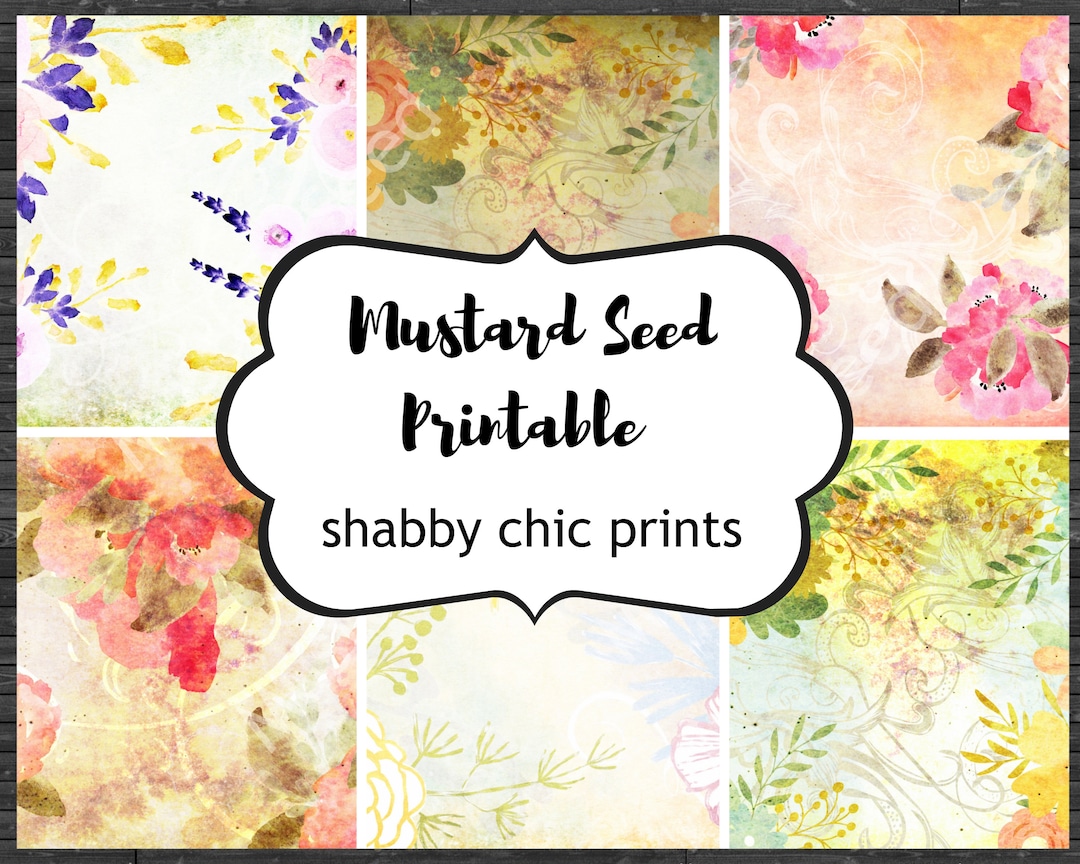 Shabby Chic Labels, Digital Clipart, Floral Pattern Journaling Labels ...