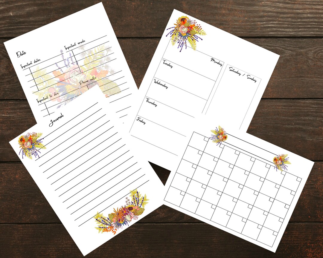 Planner Printable, 2020 Planner, Journal, Planner Pages, Calendar ...