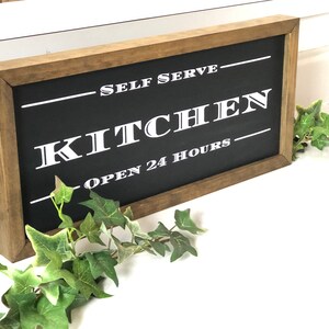 Farmhouse Chalkboard Kitchen Sign Rustic Kitchen Home Decor Self Serve ...