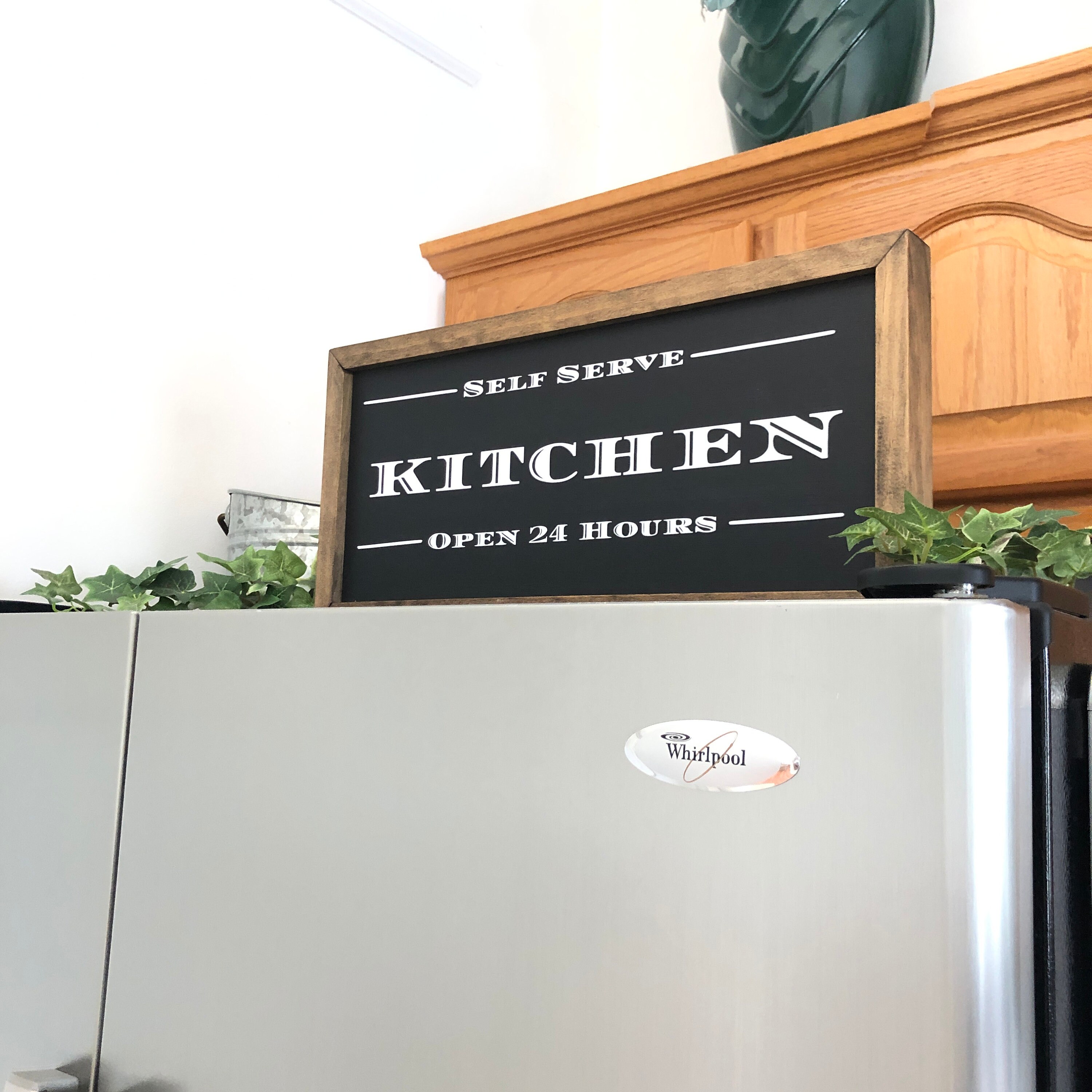 Farmhouse Chalkboard Kitchen Sign Rustic Kitchen Home Decor Self Serve ...