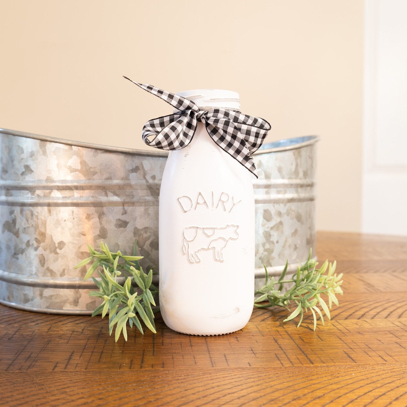 Rustic Farmhouse Milk Bottle Rustic Farmhouse Home Decor Farm Fresh ...