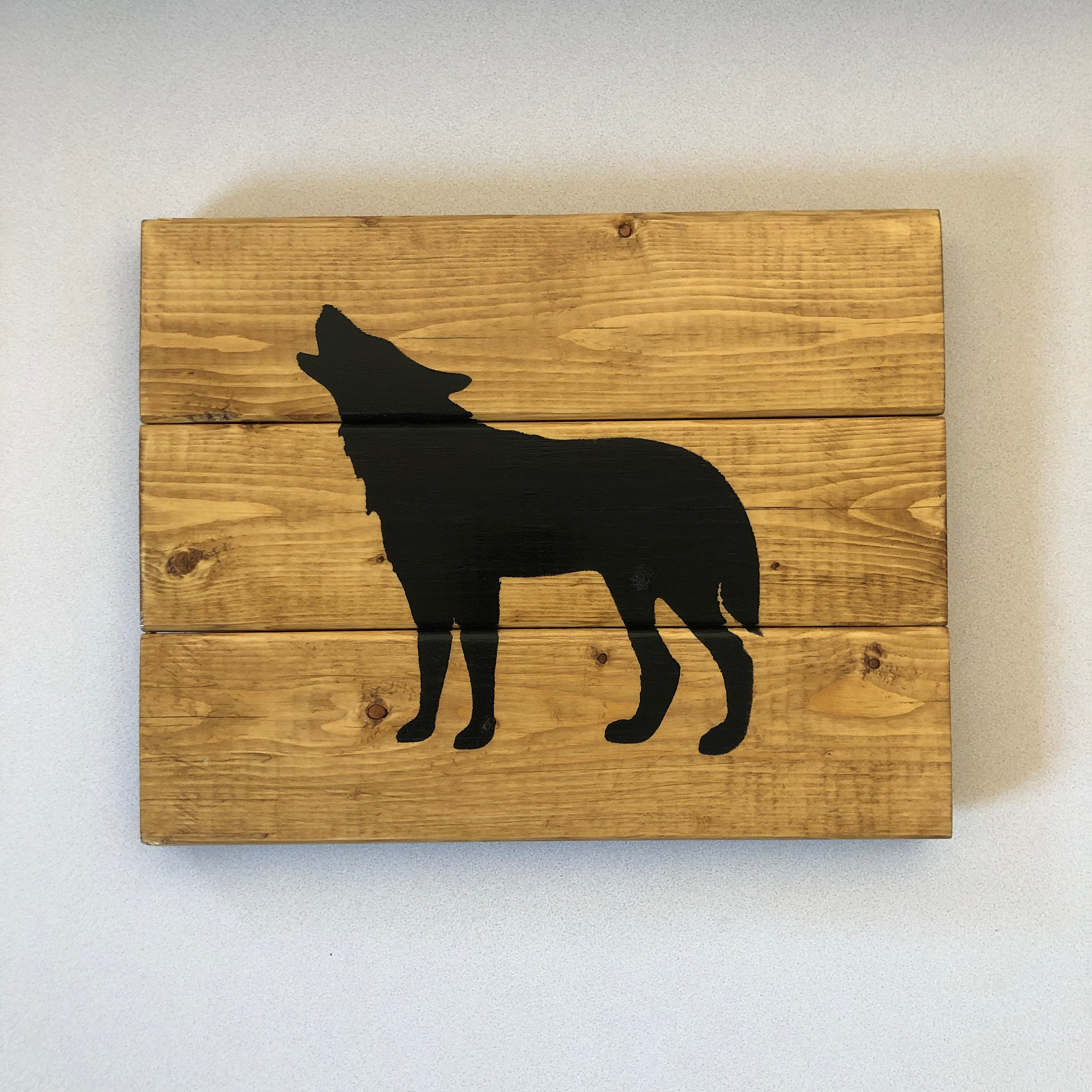 Wooden Rustic Wolf Sign Rustic Home Decor Signs Palette Wood | Etsy