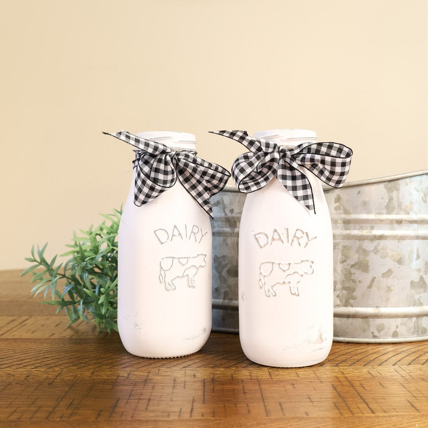 Rustic Farmhouse Milk Bottle Rustic Farmhouse Home Decor Farm Fresh ...