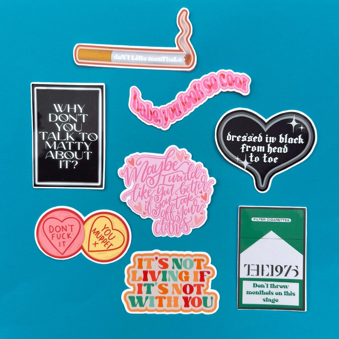 The 1975 Sticker Pack / Matty Healy Stickers / Matty Healy Auto Tune ...