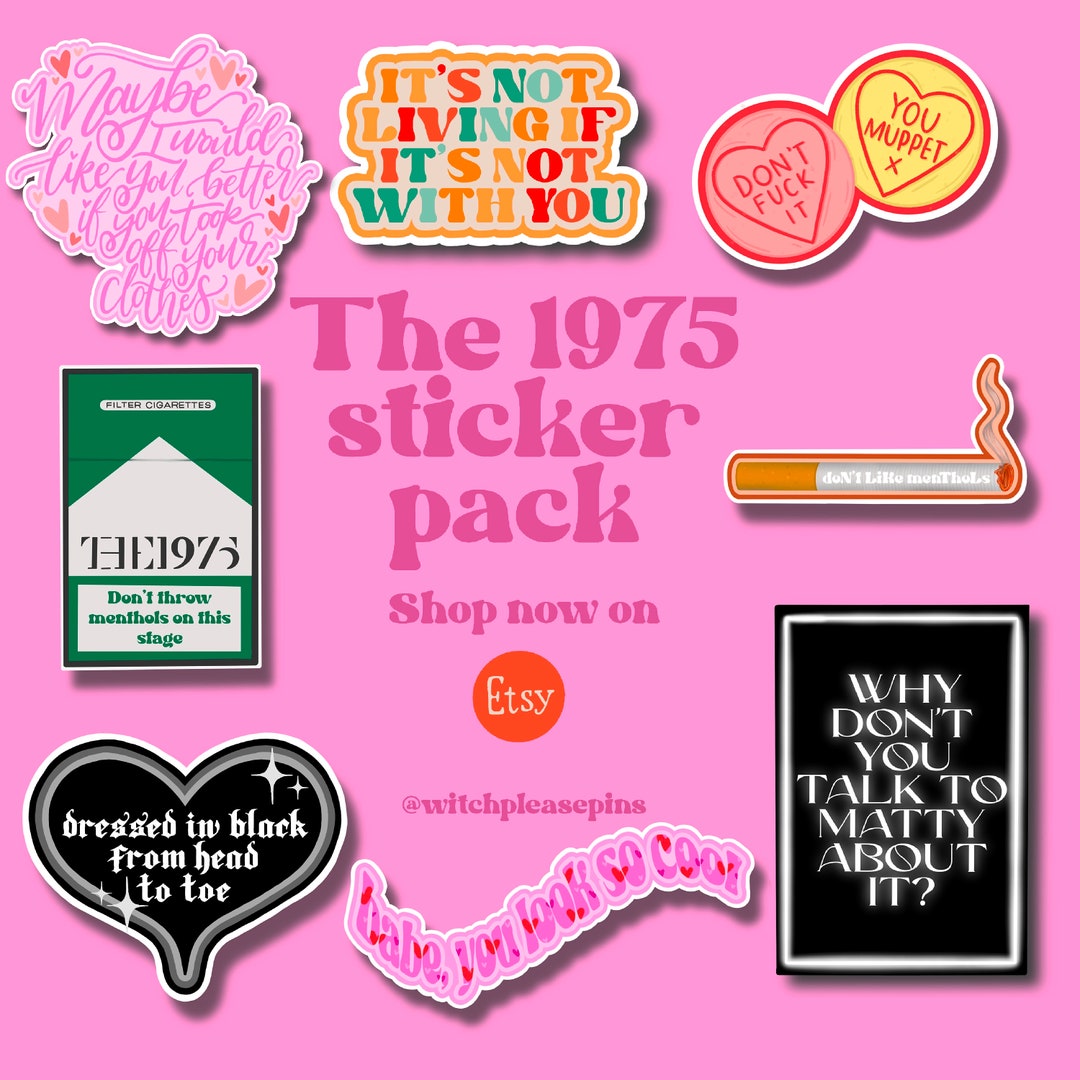 The 1975 Sticker Pack / Matty Healy Stickers / Matty Healy Auto Tune ...