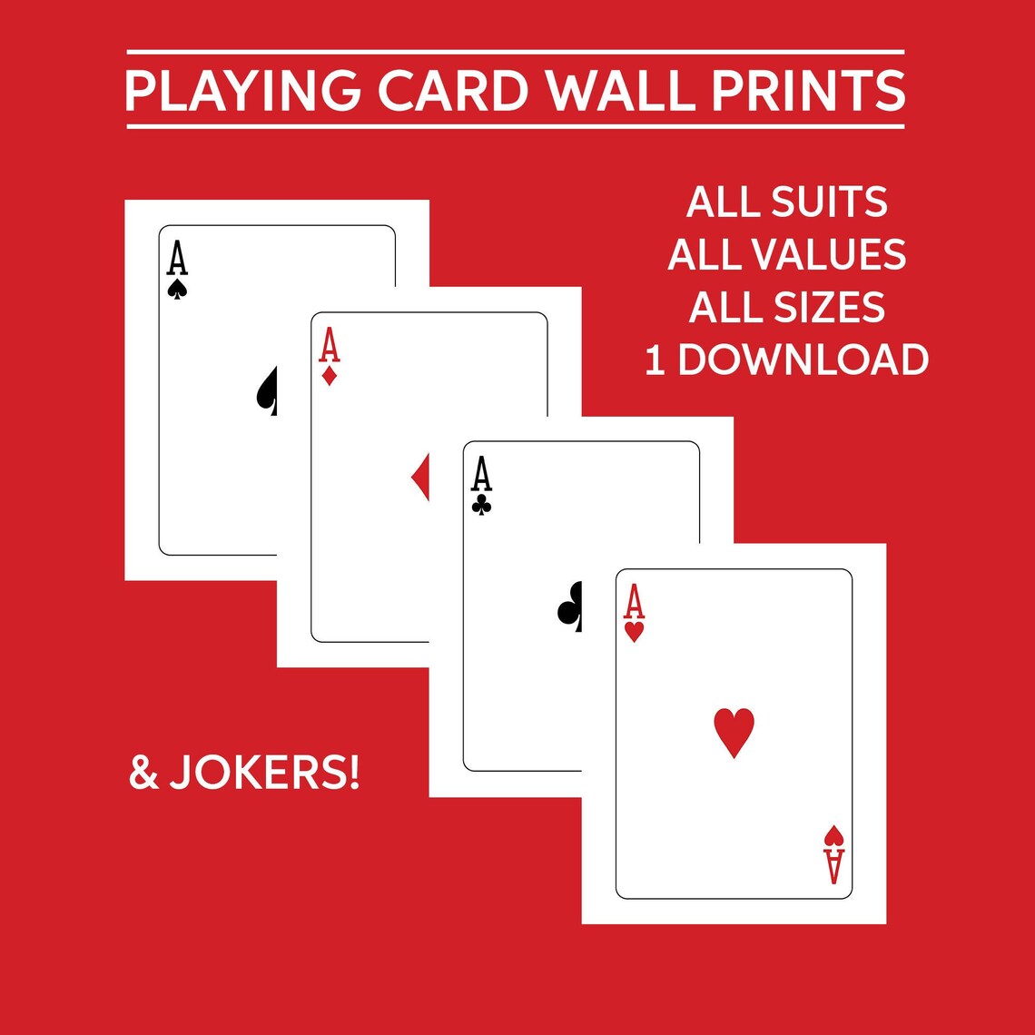 Playing Card Art, Playing Card Wall Prints, Poker Card Files, Printable ...