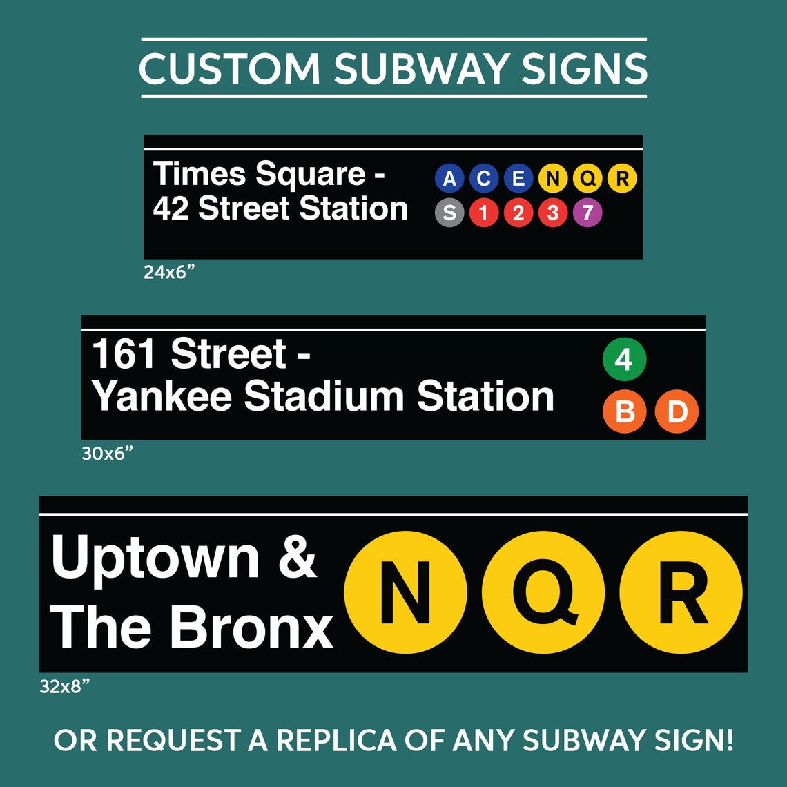Subway Signs Custom Subway Print Personalized Transit Sign | Etsy