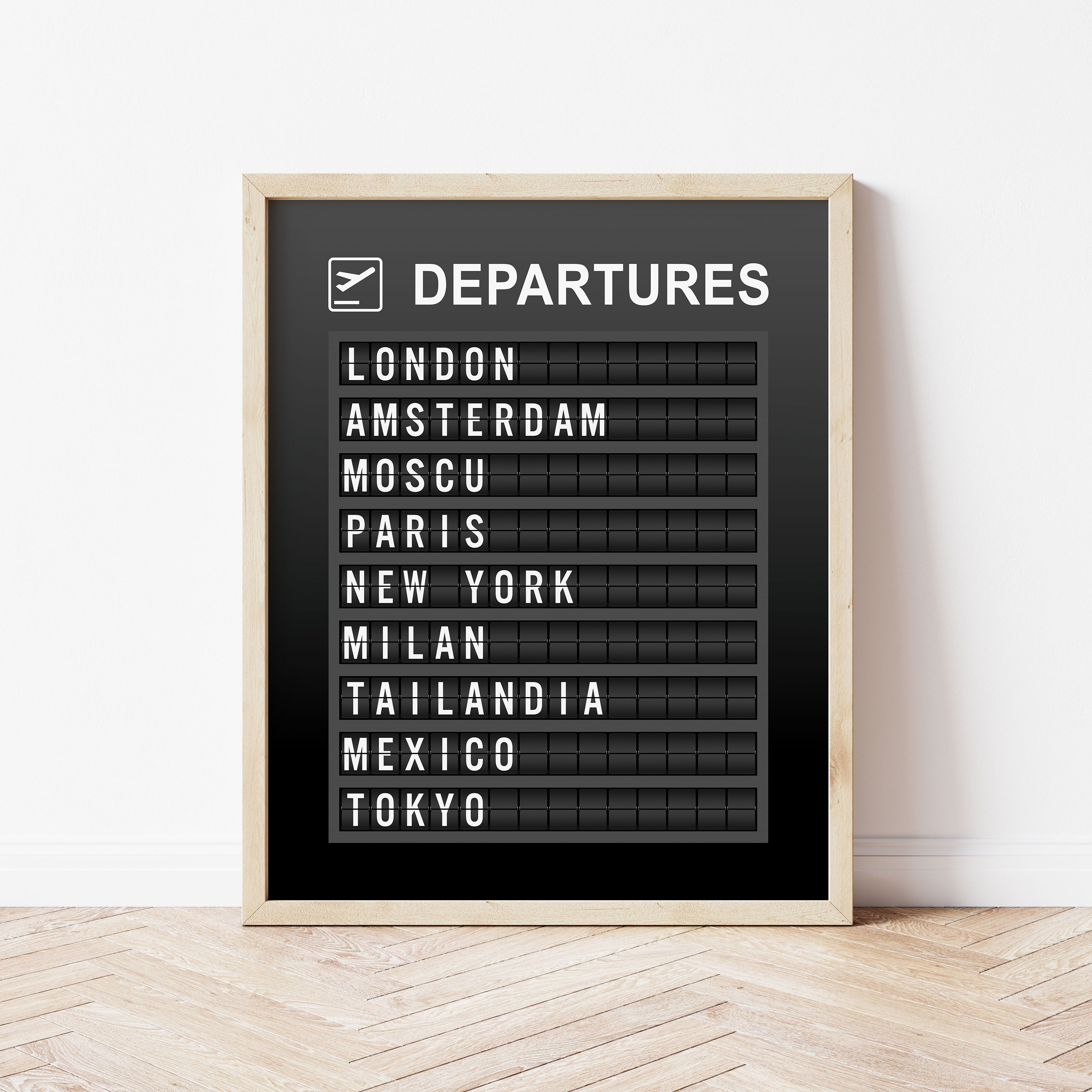 Flight Board Art, Custom Departures Board, Personalized Arrivals Sign ...