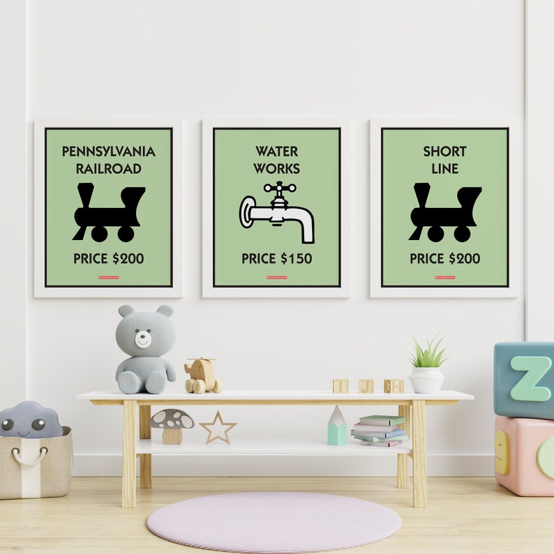 Monopoly Poster 6-Pack // Monopoly Art Prints // Specialty | Etsy Monopoly Poster 6-Pack // Monopoly Art Prints // Specialty | Etsy
