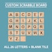 Scrabble Board Wall Art, Custom Board Game Poster, Personalized ...