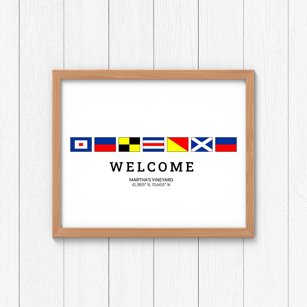 Nautical Flag Art, Nautical Themed Decor, Custom Nautical Print ...