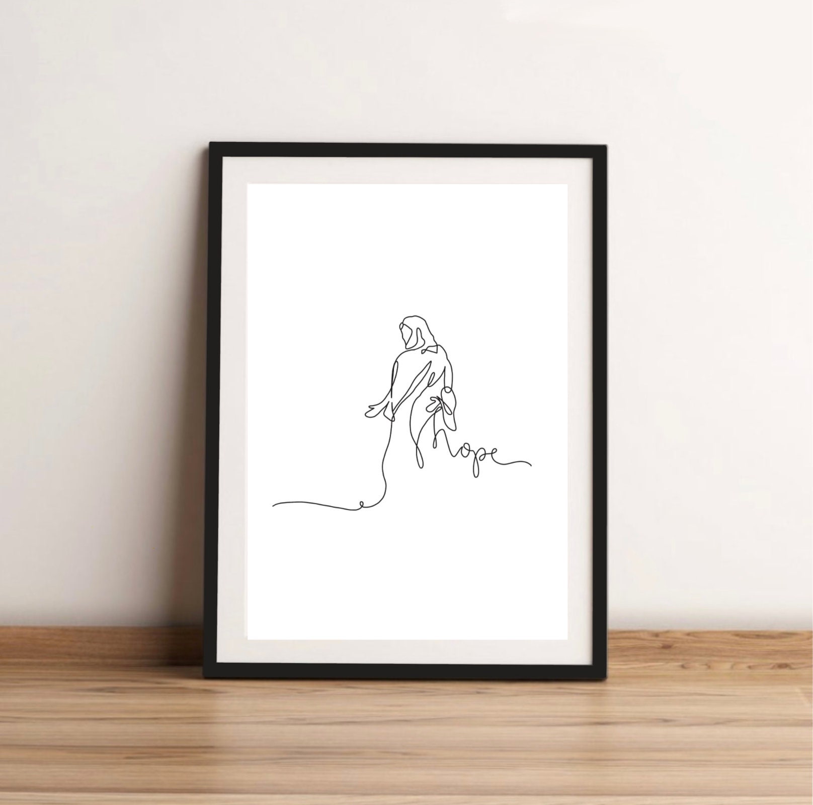 Hope in Christ - Line Drawing - Etsy