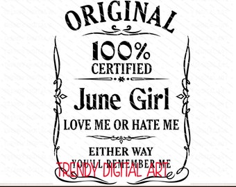 June Birthday Svg - Etsy