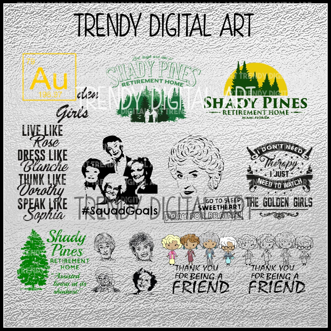 Golden Girls Bundle High Resolution 300dpi Svg Png Etsy Canada 2835