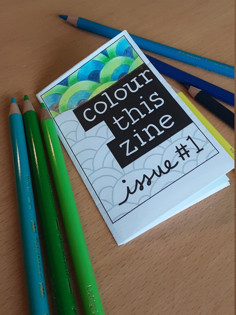 Colour This Zine - A Mini-zine to Print, Fold and Colour! - Etsy