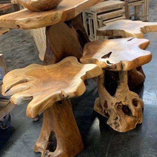 Teak Root Stool EACH Buy Several Root Live Edge Bath Entry - Etsy