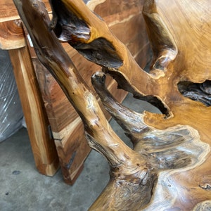 Indoor/outdoor Rustic Teak Root Bench - Etsy