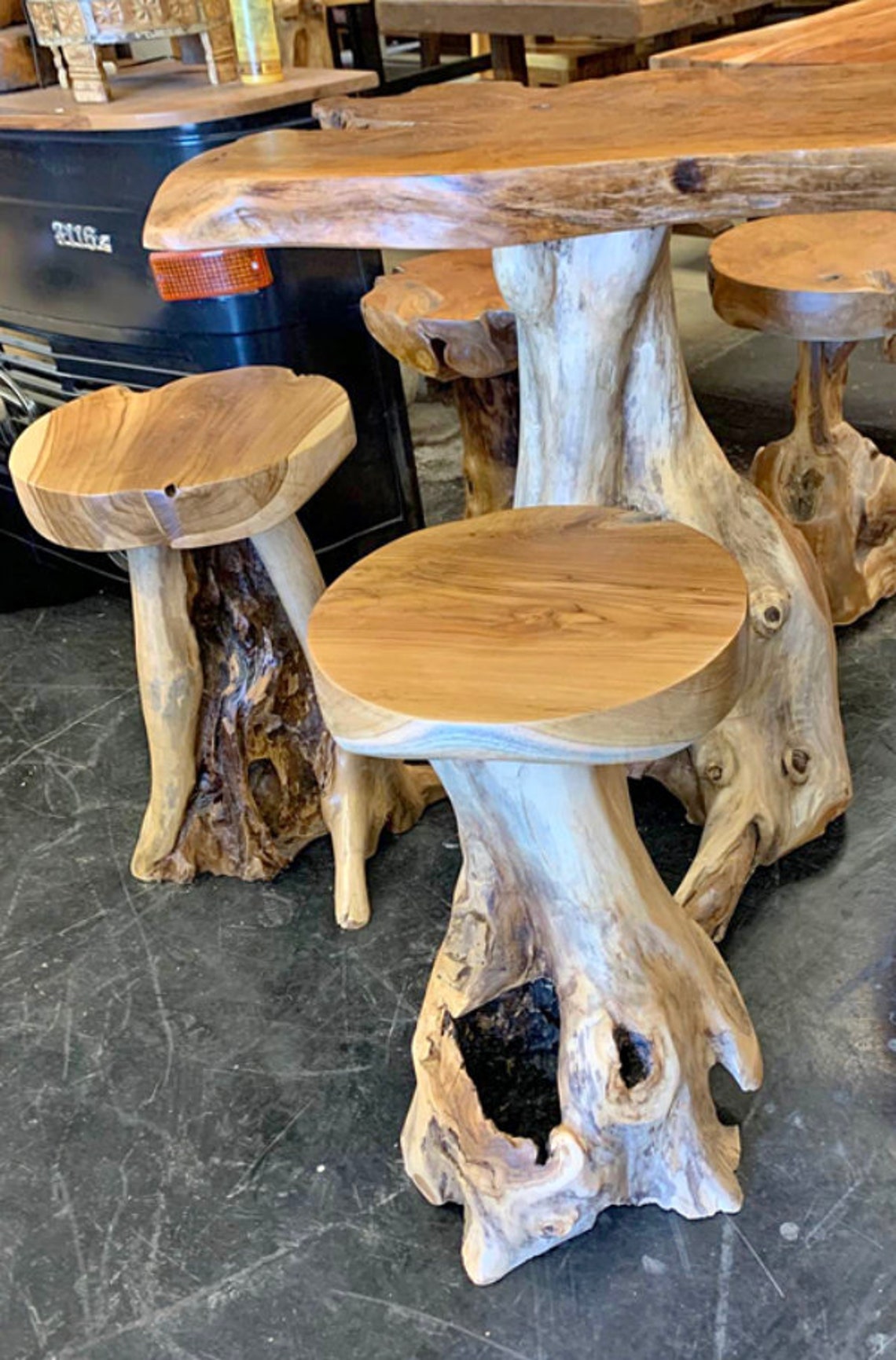 Teak Root Stool EACH Buy Several Root Live Edge Bath Entry - Etsy