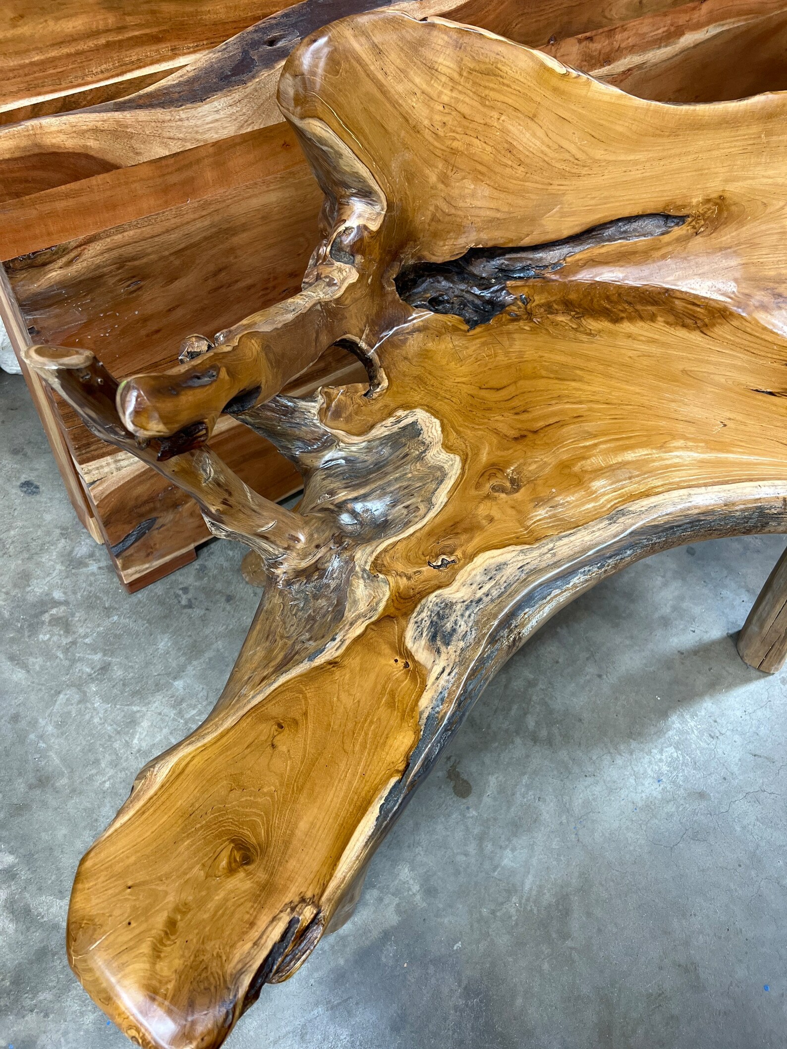 Indoor/outdoor Rustic Teak Root Bench - Etsy