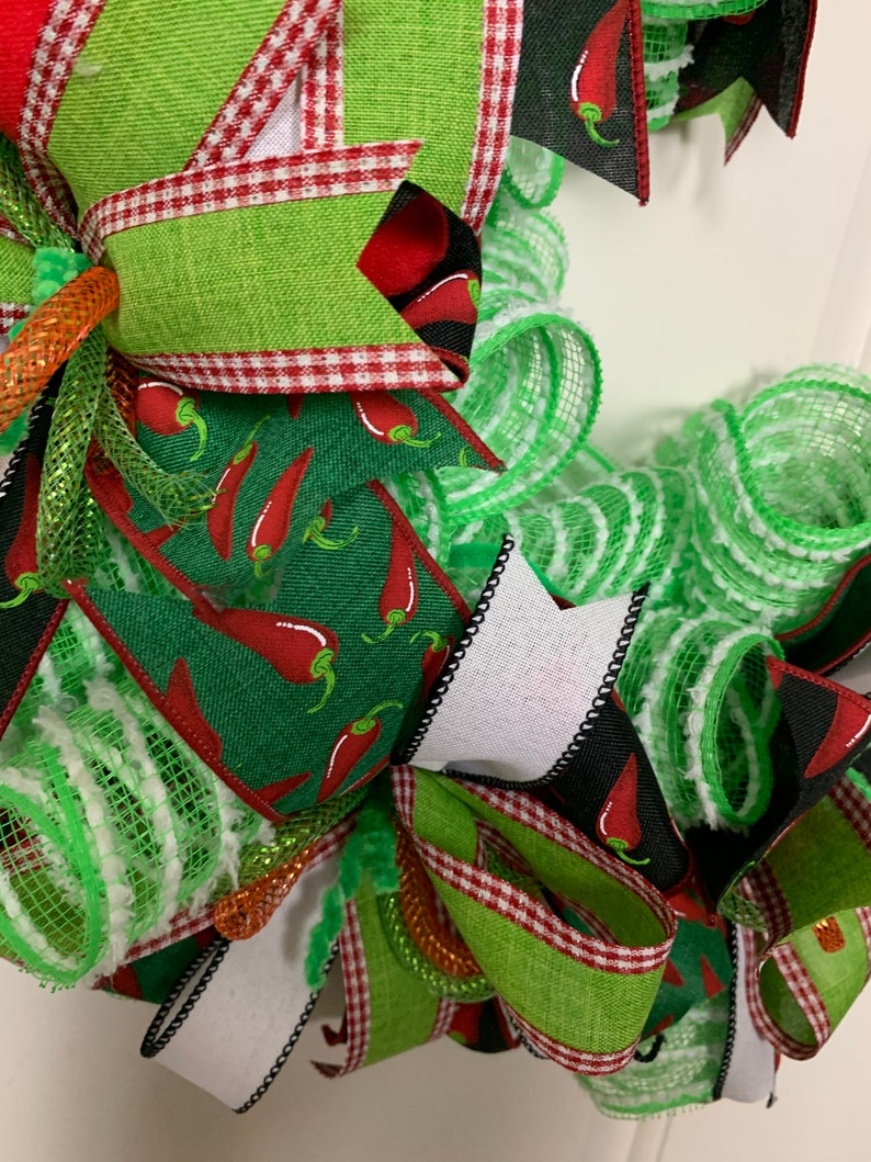 Red Chili Wreath Spicy Pepper Decoration Jalapeño Patio - Etsy