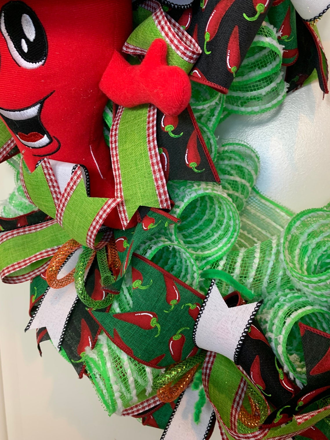 Red Chili Wreath Spicy Pepper Decoration Jalapeño Patio - Etsy