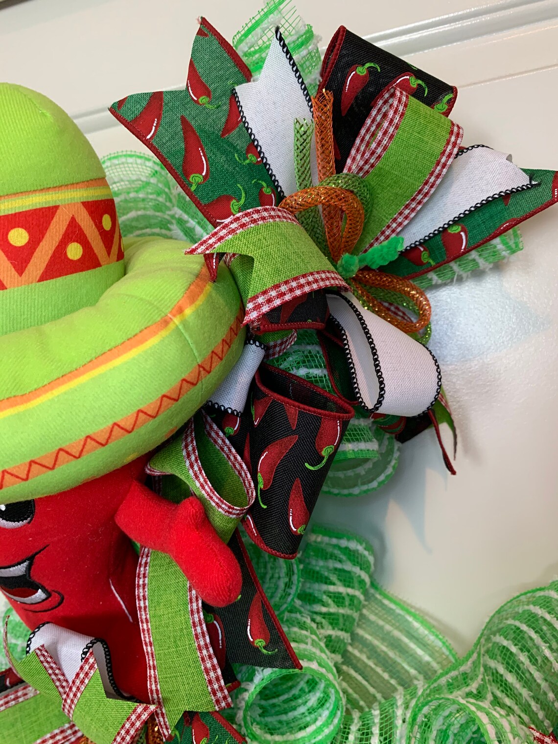 Red Chili Wreath Spicy Pepper Decoration Jalapeño Patio - Etsy