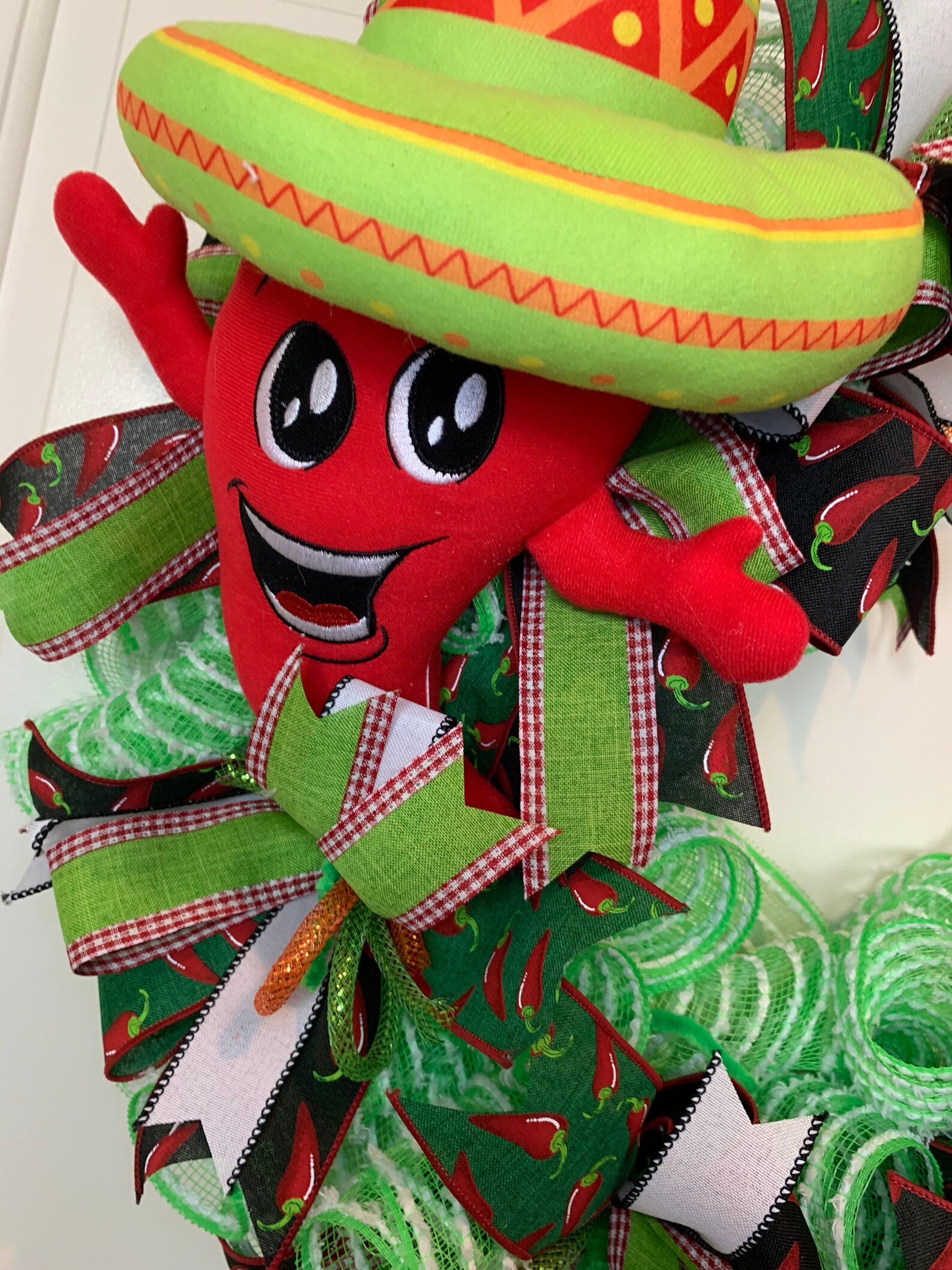 Red Chili Wreath Spicy Pepper Decoration Jalapeño Patio - Etsy