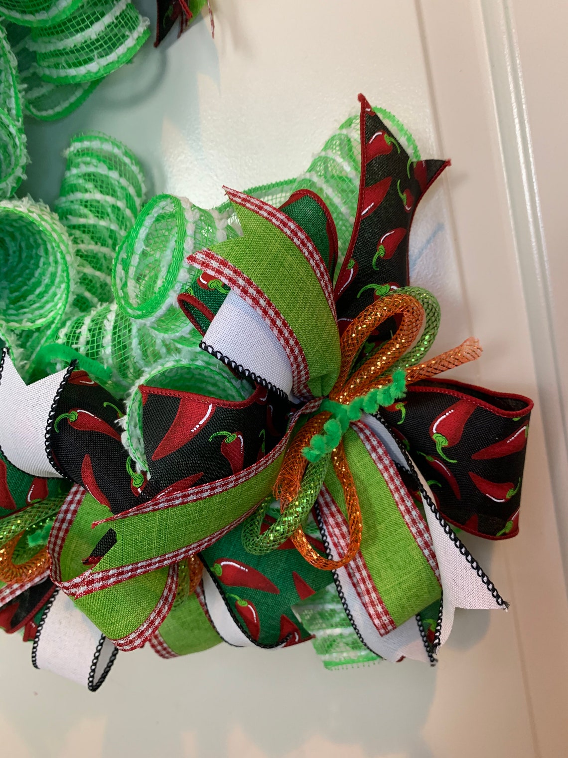 Red Chili Wreath Spicy Pepper Decoration Jalapeño Patio - Etsy