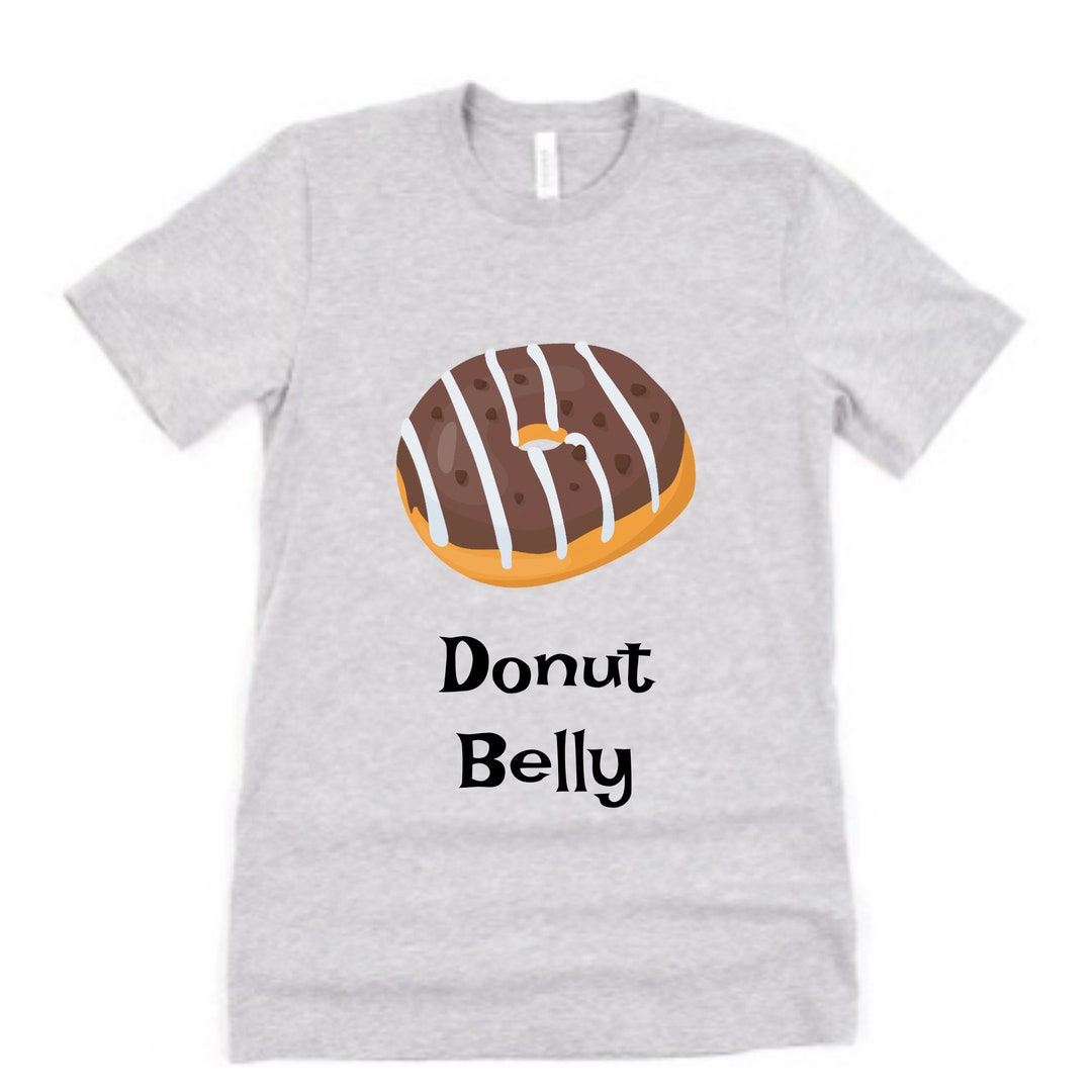 Donut Belly Funny Food Shirt Athletic Heather Gray Grey Dessert ...