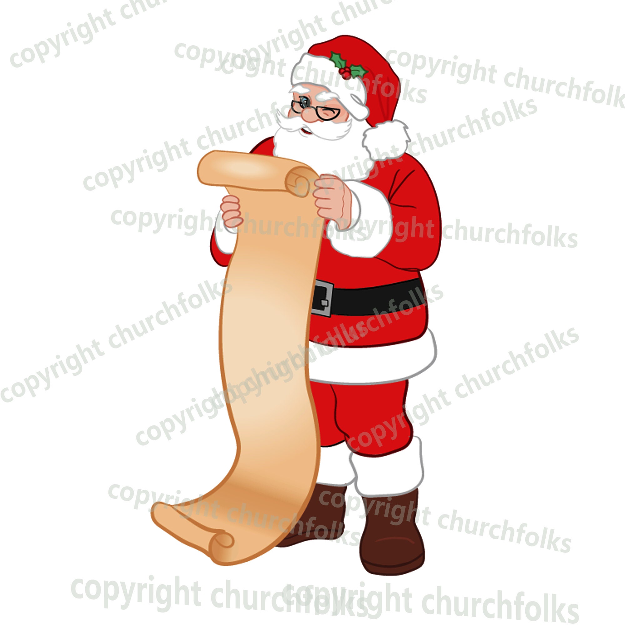 Santas List Clipart