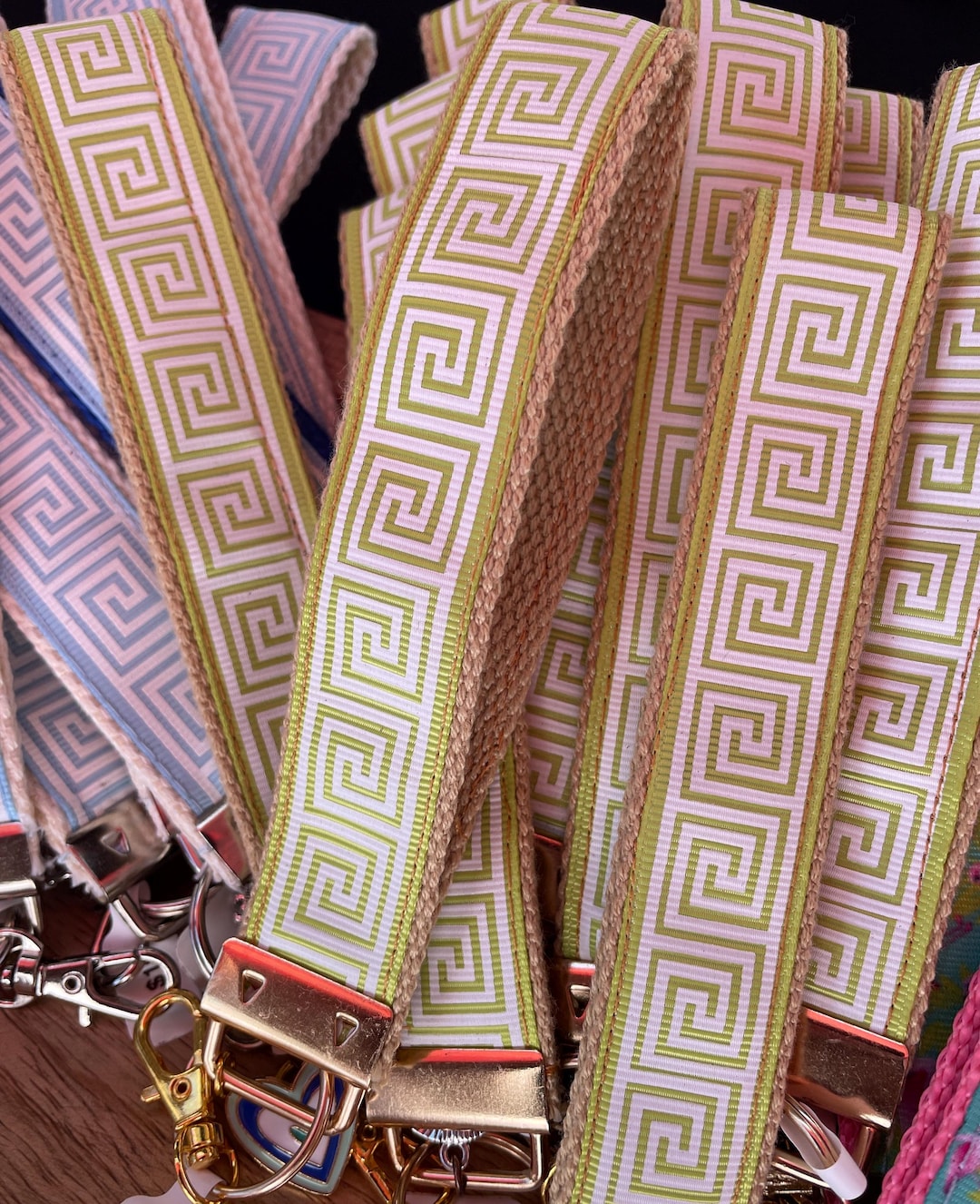 Greek-key Lanyard Wristlet Keychain for Greek Pride and Hellenism. - Etsy