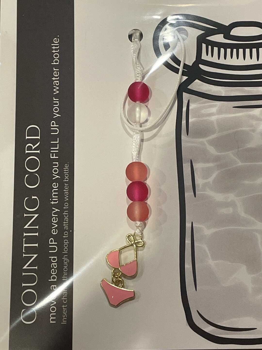 Bikini Water Bottle Refill Counting Cord to Attach to Finger Loop on ...