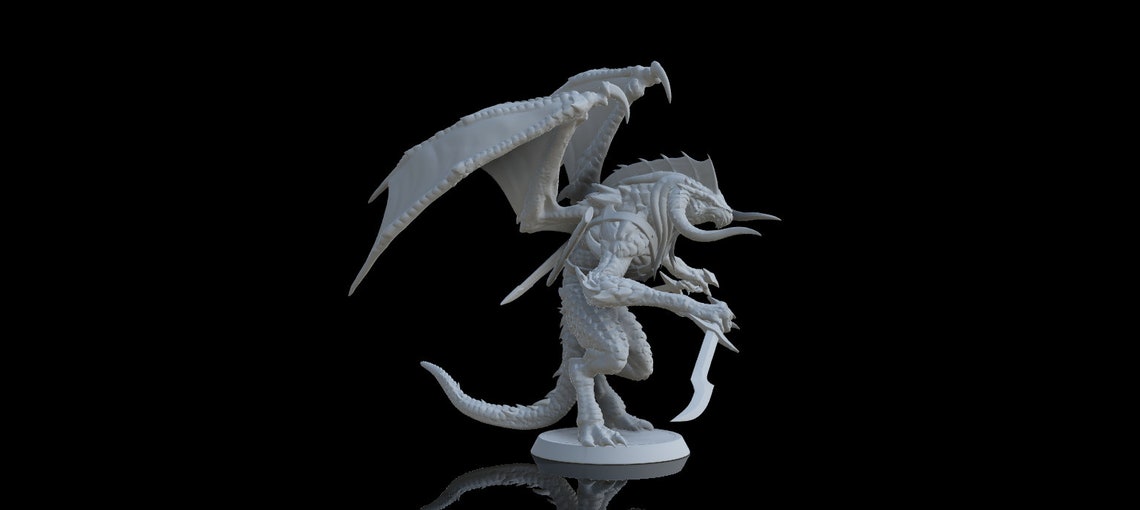 Black Abishai High Detail Multi-part Miniature Resin 3D - Etsy