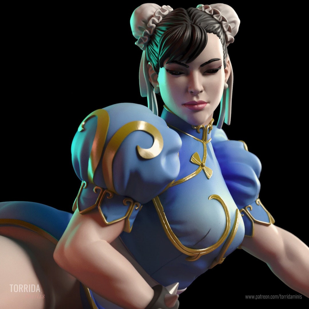 Chun Li - High Detail Multi Part Resin Kit - Femme Fatale - Fantasy - Resin 3D Printed Figure ...