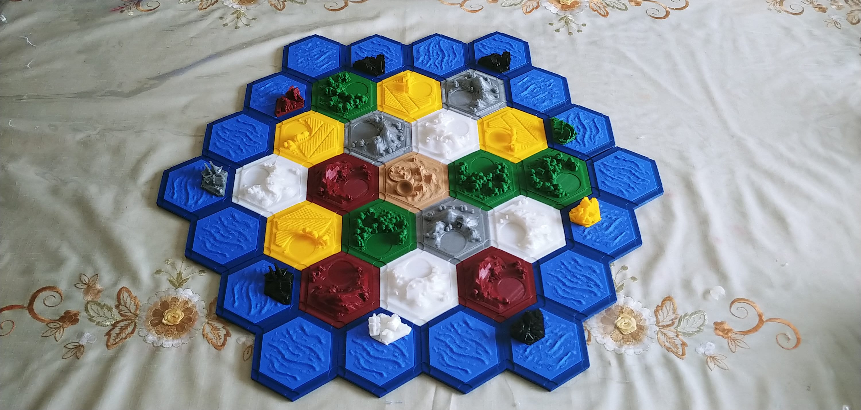 Settlers of Catan Board Game 3D Printed Hand Painted | Etsy