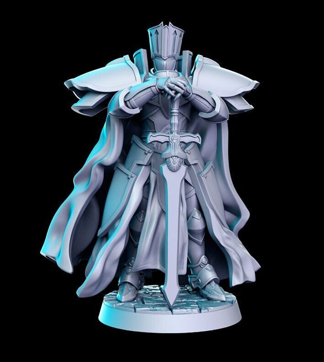 Black Knight - Classic JRPG - 3D Resin Printed Miniature Tabletop Games ...