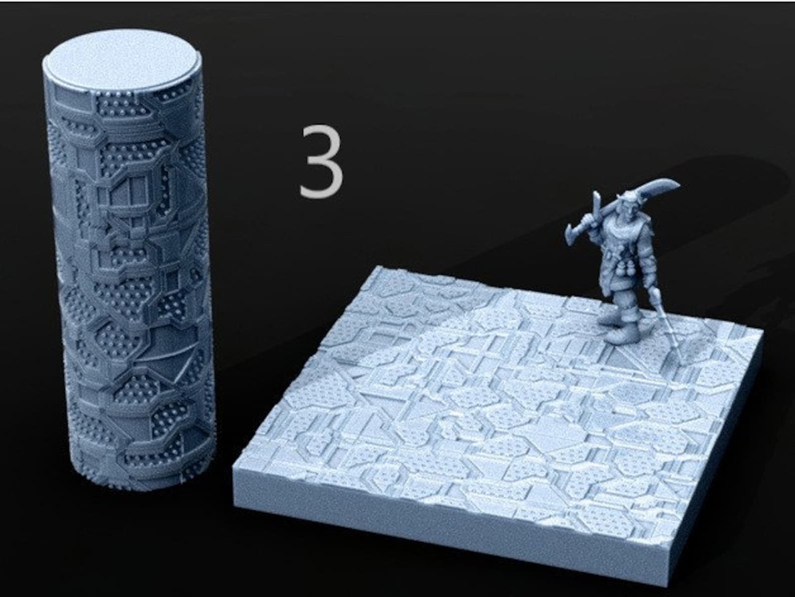 Terrain Texture Rollers 3D Resin Printed Miniature Tabletop - Etsy