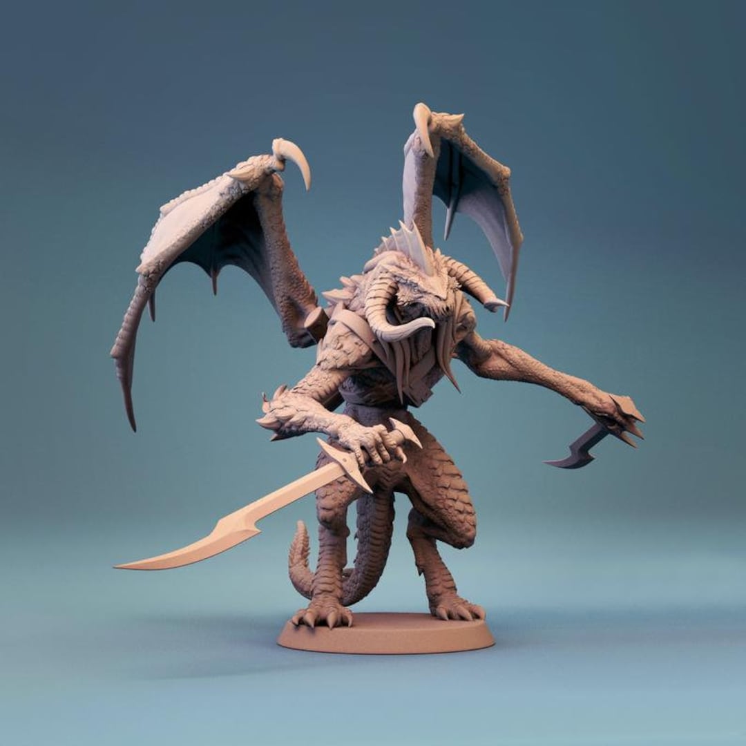 Black Abishai High Detail Multi-part Miniature Resin 3D - Etsy