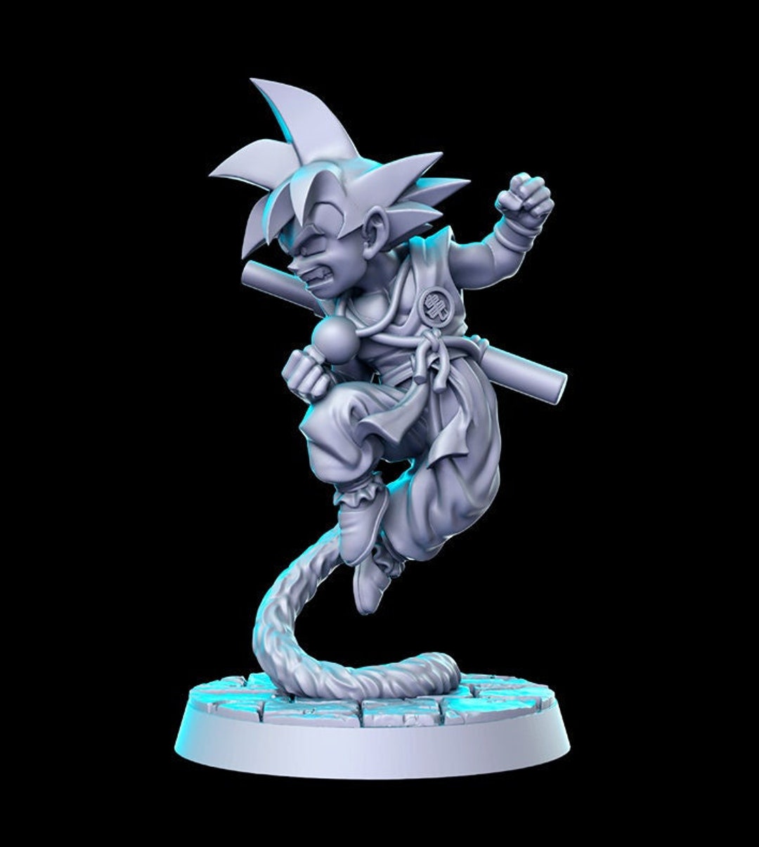Kid Goku - Anime - 3D Printed Resin Miniature for Tabletop Games ...