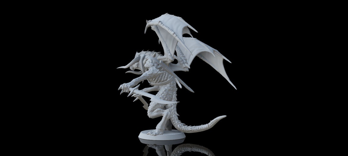 Black Abishai High Detail Multi-part Miniature Resin 3D - Etsy