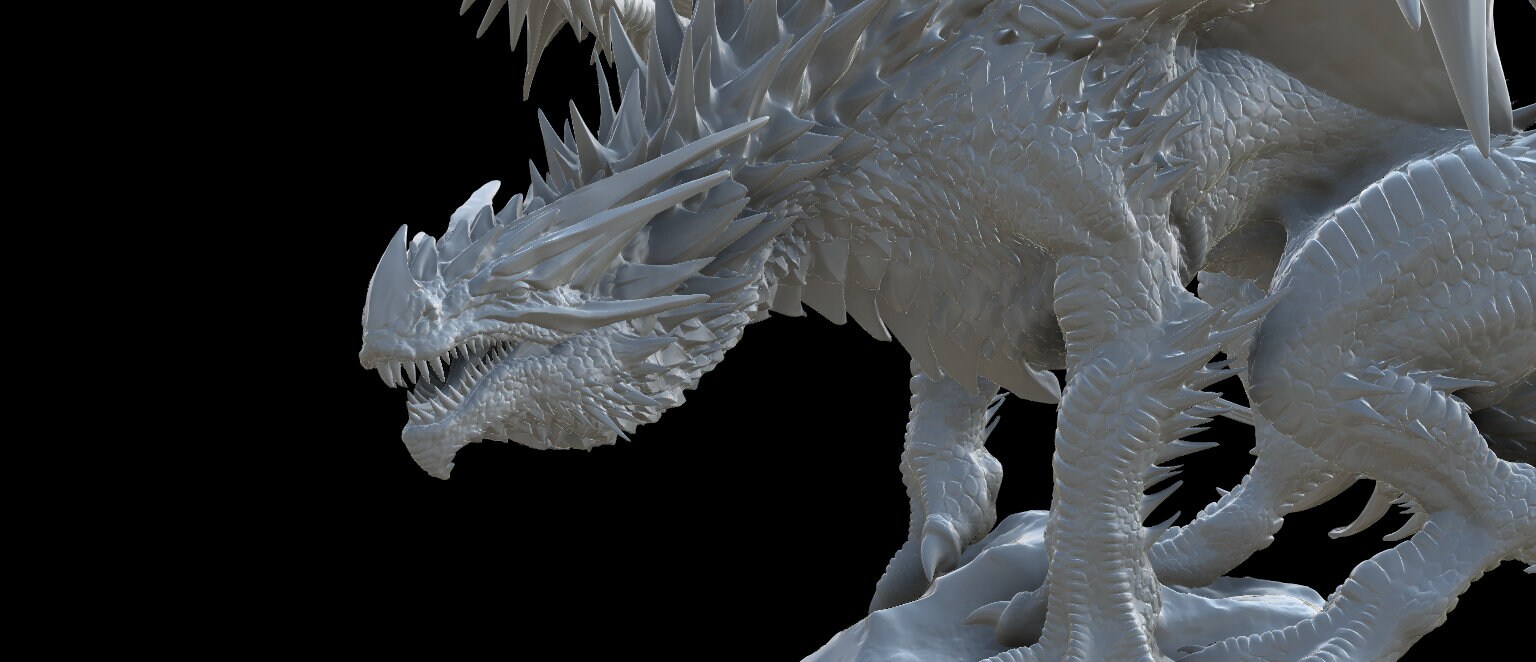 Adult Red Dragon High Detail Multi-part Miniature Resin 3D | Etsy