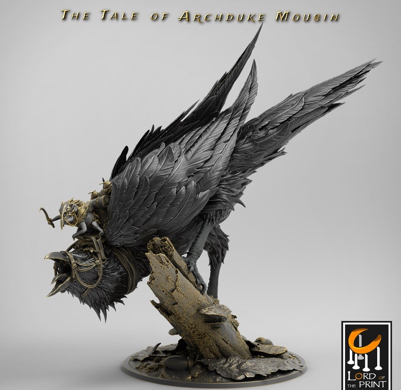 Raven High Detail Resin 3D Printed Miniature Dungeons and - Etsy