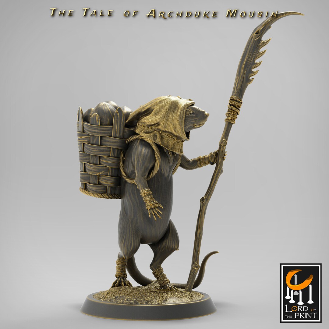 Mouse High Detail Resin 3D Printed Miniature Dungeons and Dragons Lord ...