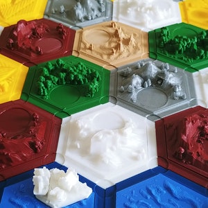 Settlers of Catan Board Game 3D Printed, Hand Painted - Etsy