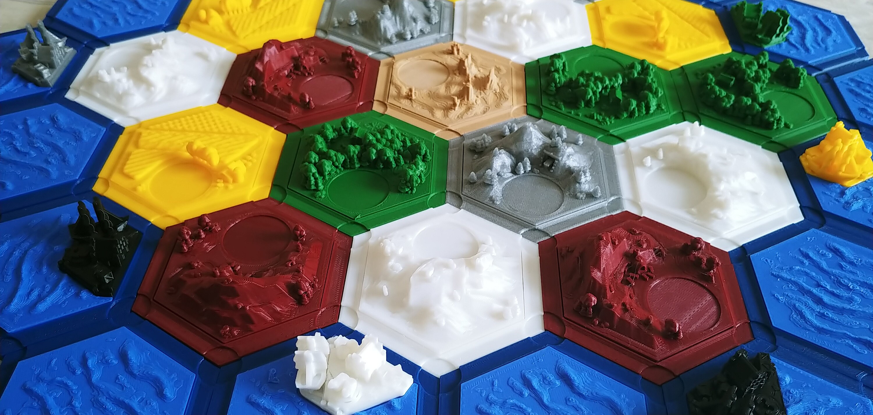 Settlers of Catan Board Game 3D Printed Hand Painted | Etsy