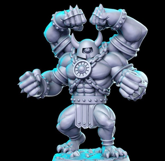 Gorghol With 4 Arms 3D Resin Printed Miniature Tabletop | Etsy