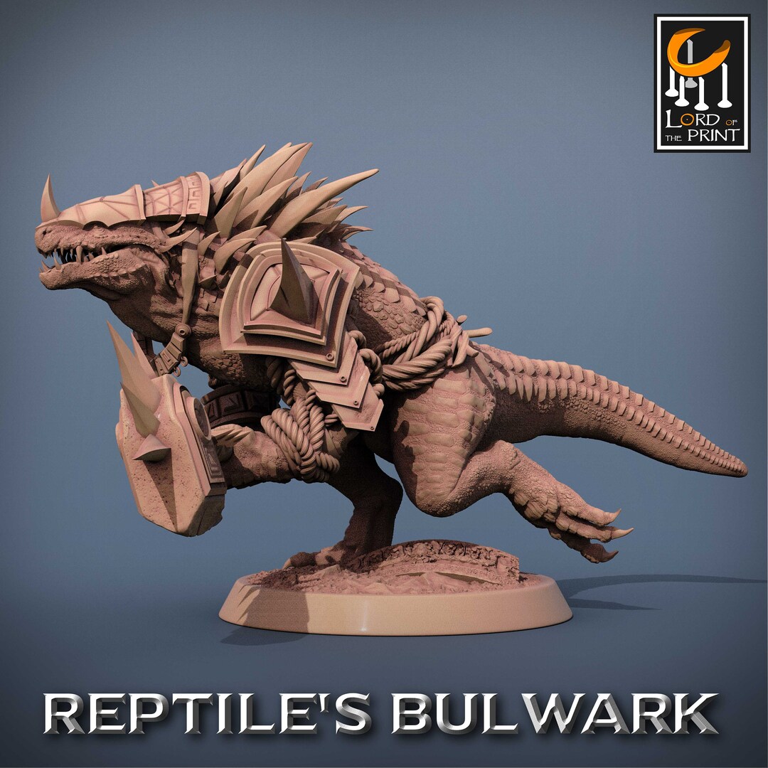 Lizardman - Reptiles Bulwark - High Detail Miniature - Resin 3D Printed ...
