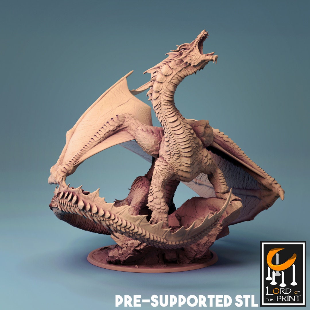 Brine Dragon High Detail Multi-part Miniature Resin 3D - Etsy