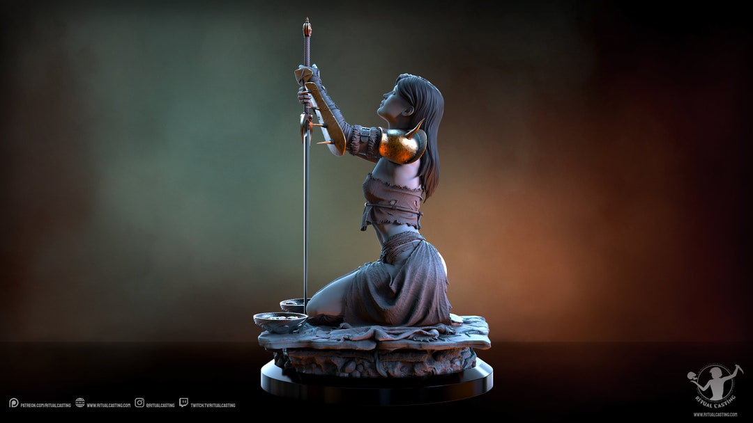 Keena, the Anointed - High Detail Multi Part Resin Kit - Femme Fatale Fantasy- Resin 3D Printed ...